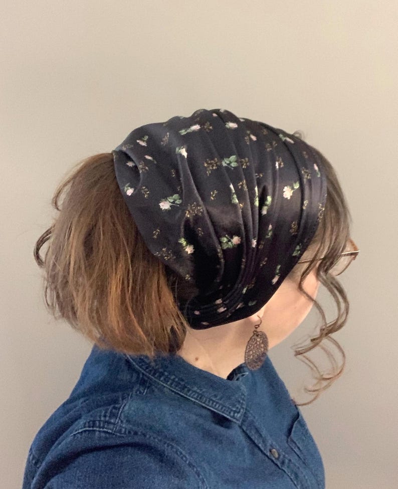 Stretch Soft Knit & Velvet Convertible Headcoverings, Headband, Tichel ...
