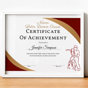 Dance Award Certificate, Dance Team Certificates, Certificate ...