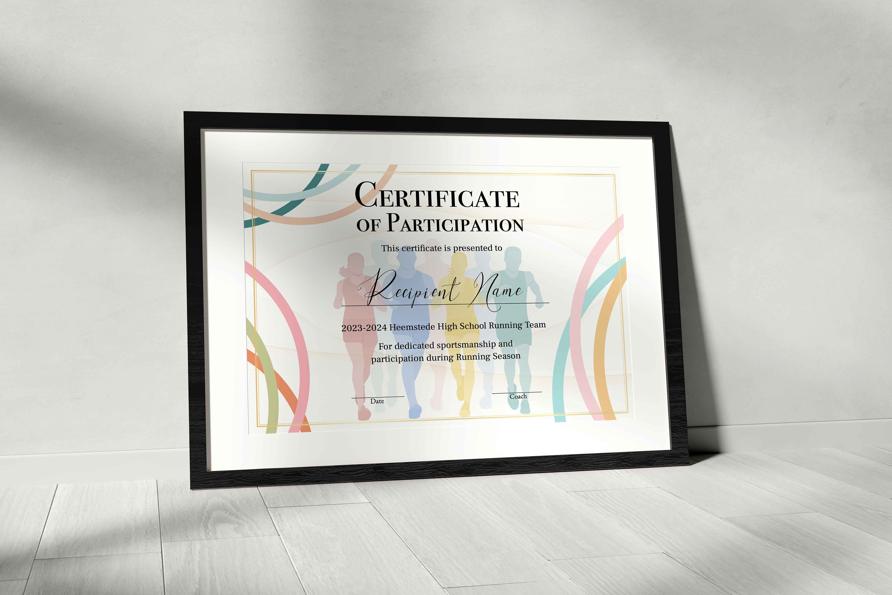 Editable Running Certificate Award Template, Sports Certificate ...