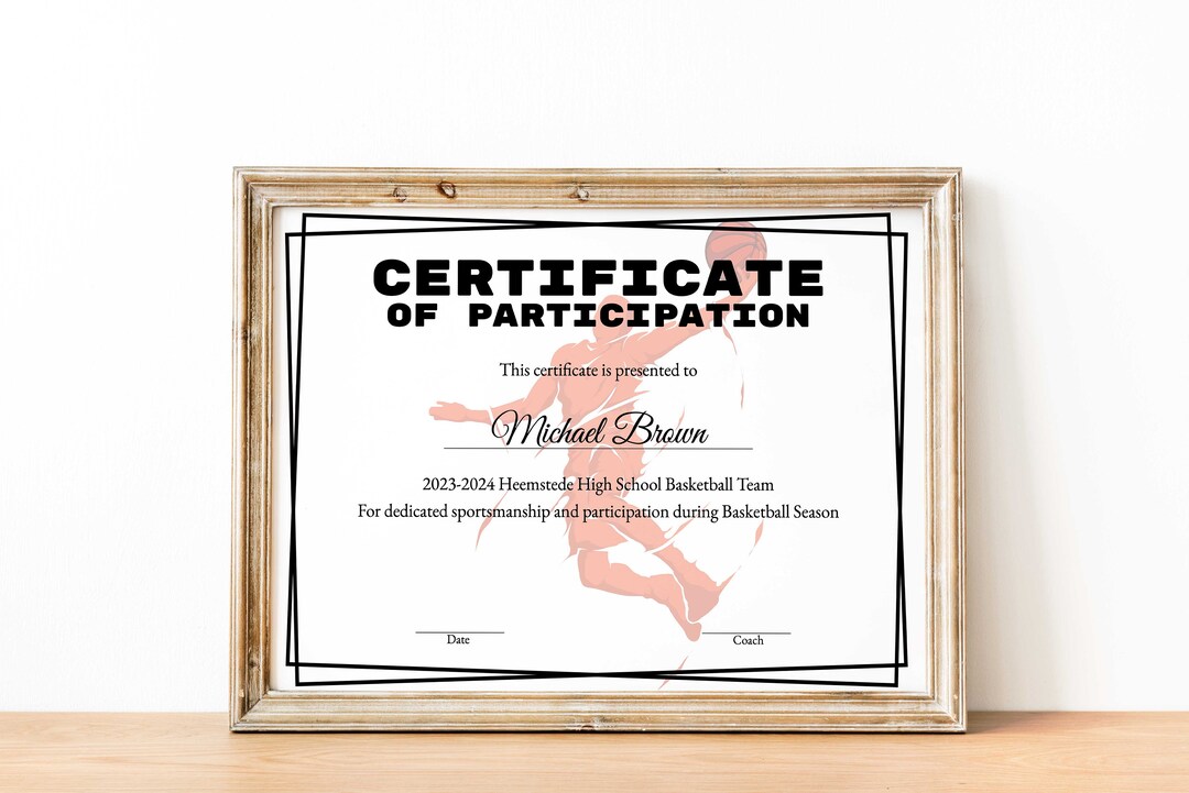 Editable Basketball Award Certificates, Award Ceremony Certificates ...