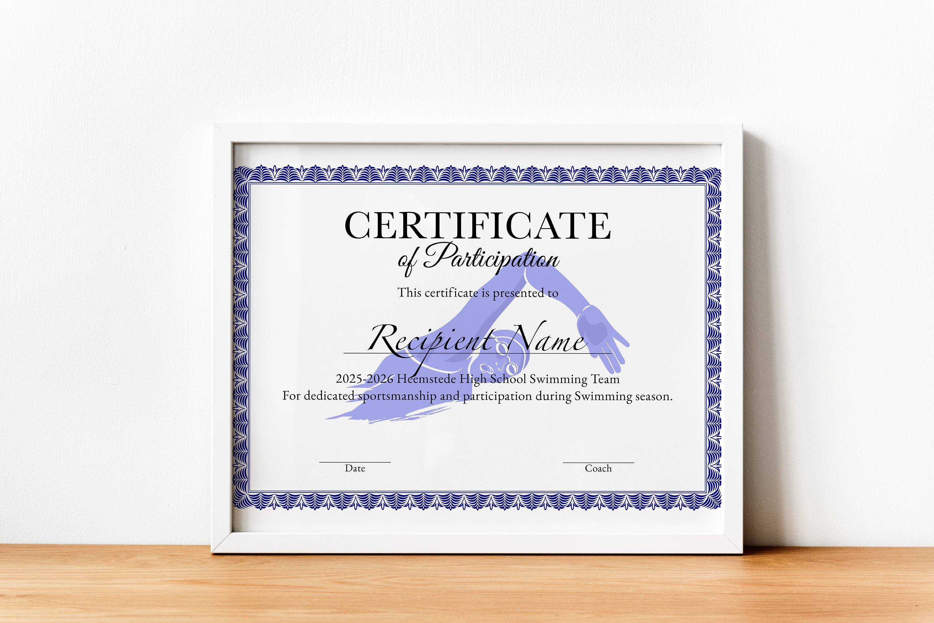 EDITABLE Swim Team Award Certificates, Swimming Awards, Printable Award ...