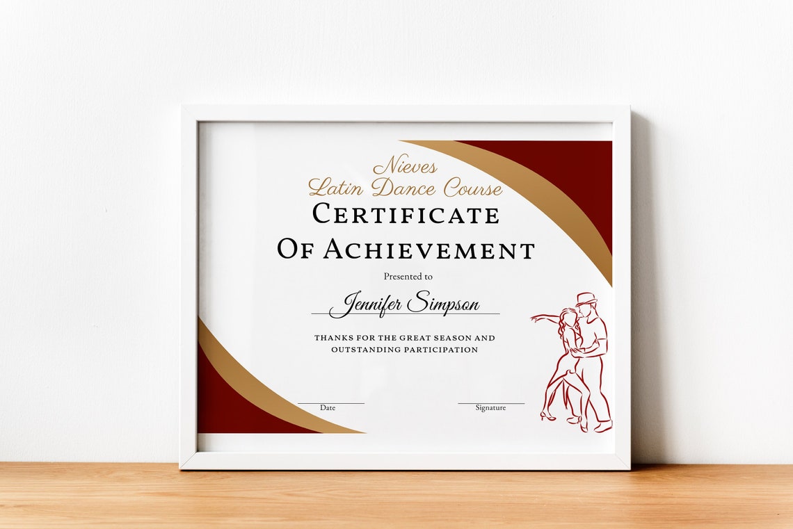 Dance Award Certificate, Dance Team Certificates, Certificate ...