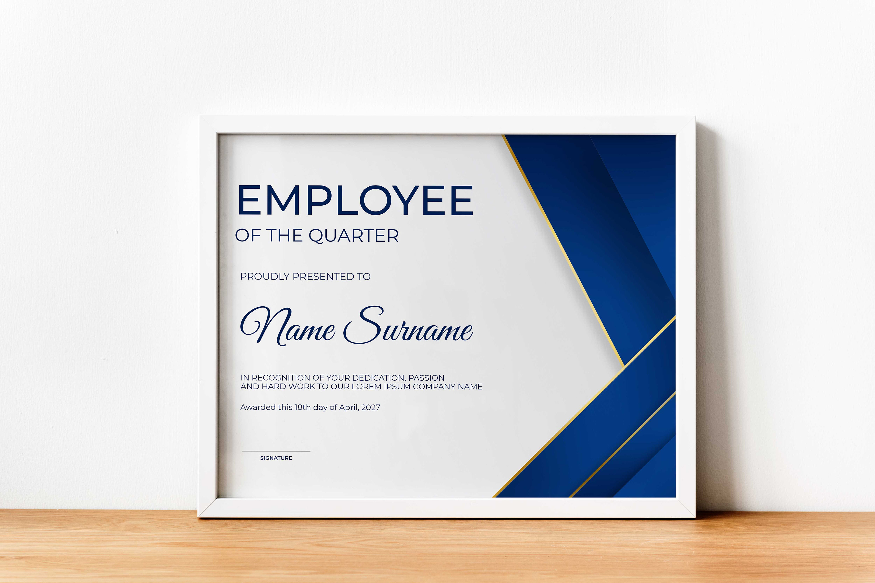 Editable Employee of the Quarter Certificate Template, Minimalist ...