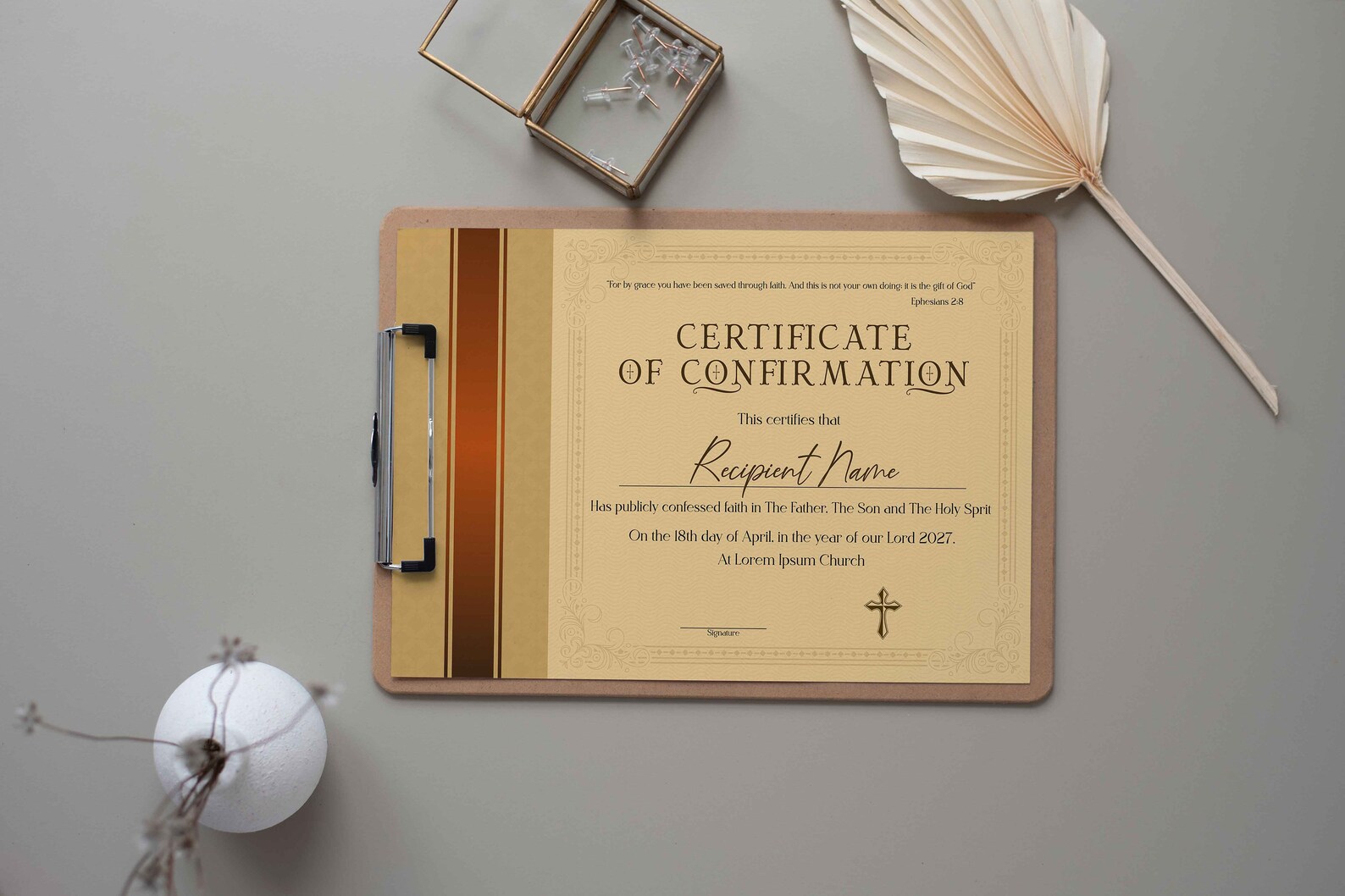 Editable Confirmation Certificate Template, Printable Certificate of ...