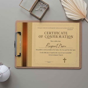 Editable Confirmation Certificate Template, Printable Certificate of ...