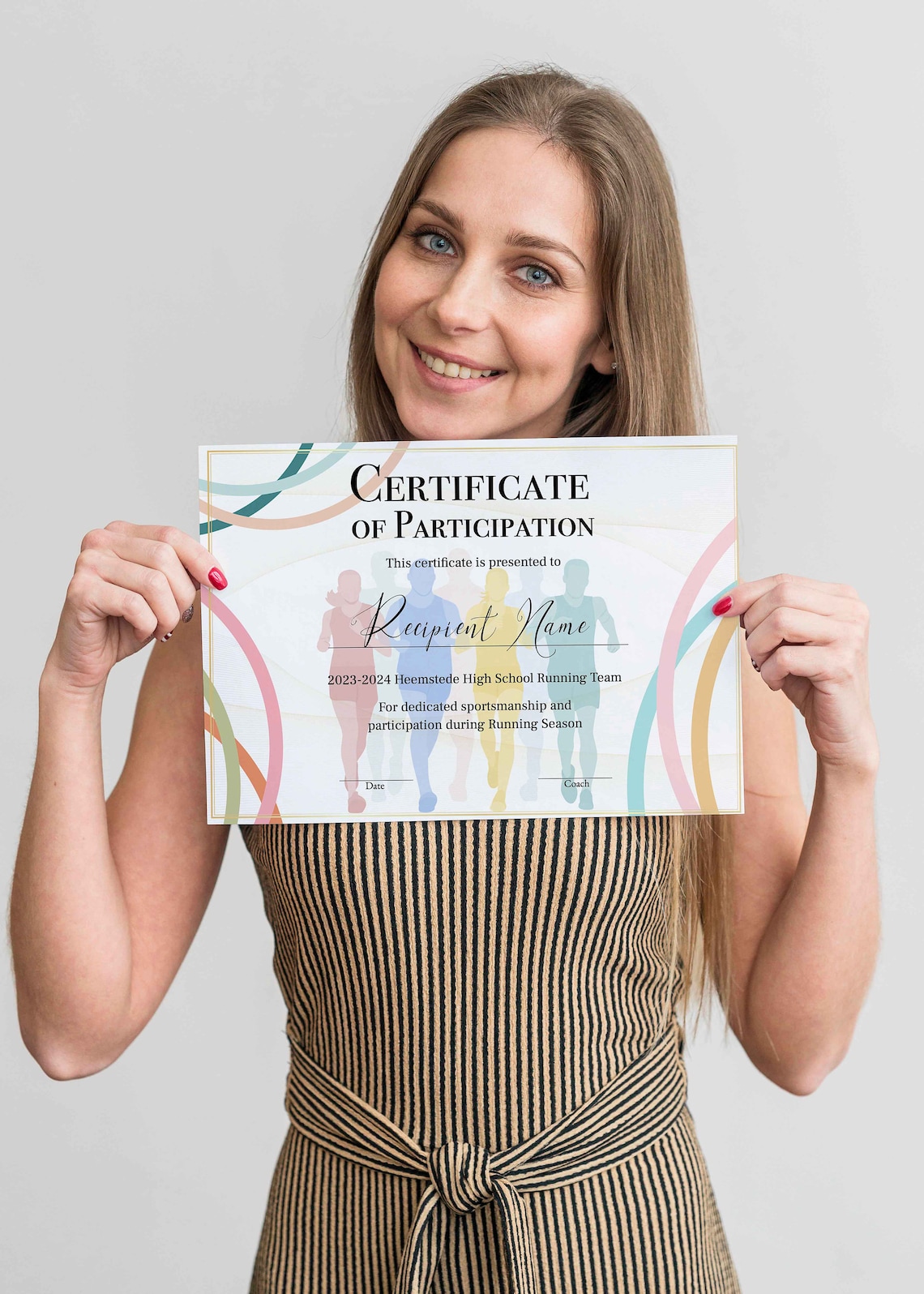 Editable Running Certificate Award Template, Sports Certificate ...