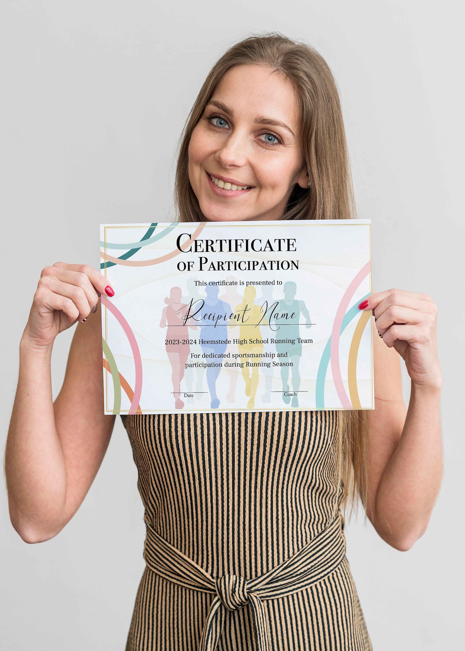 Editable Running Certificate Award Template, Sports Certificate ...