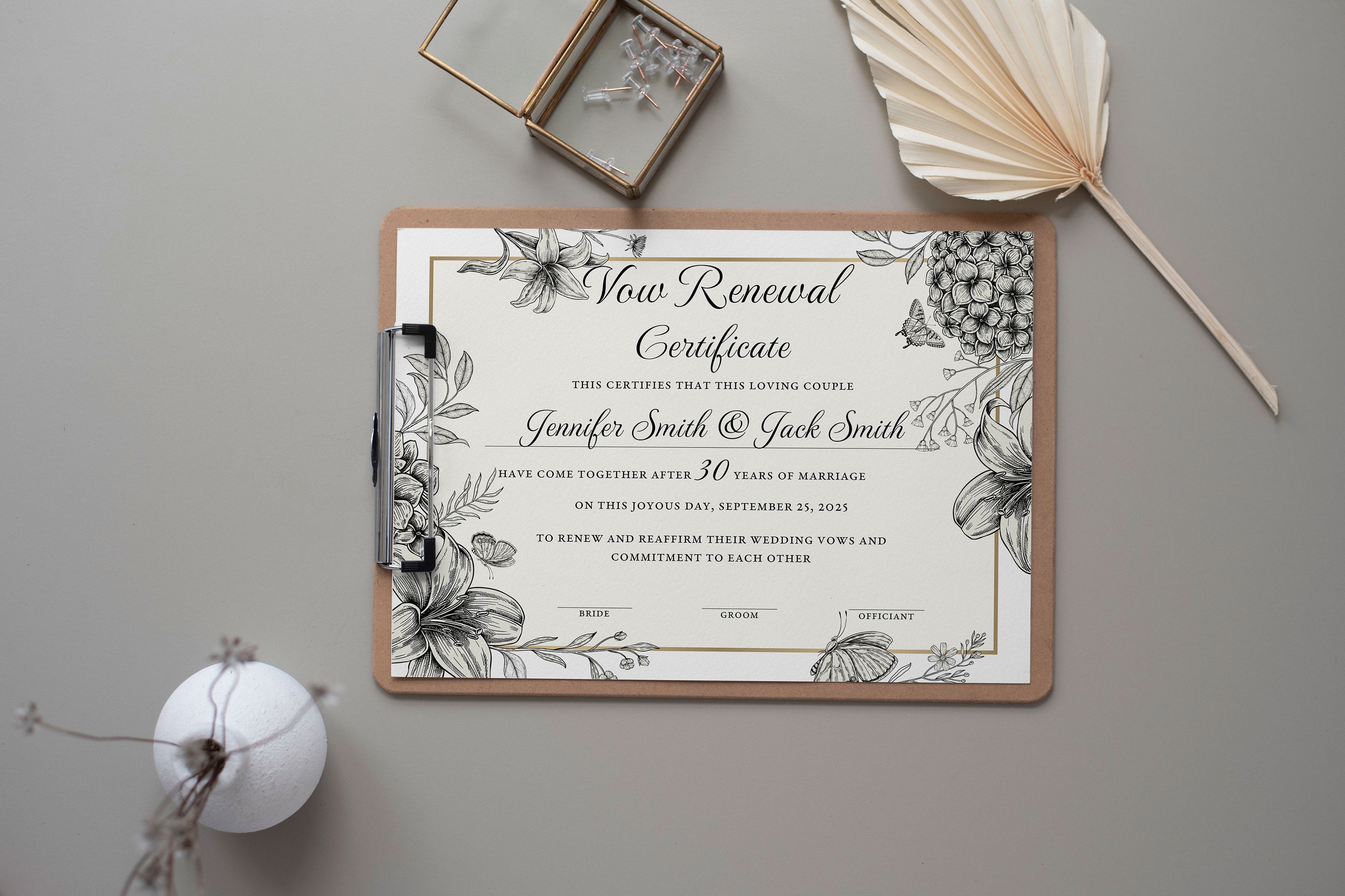 Vows Renewal Certificate, Editable Vows Template, Wedding Vow Template ...