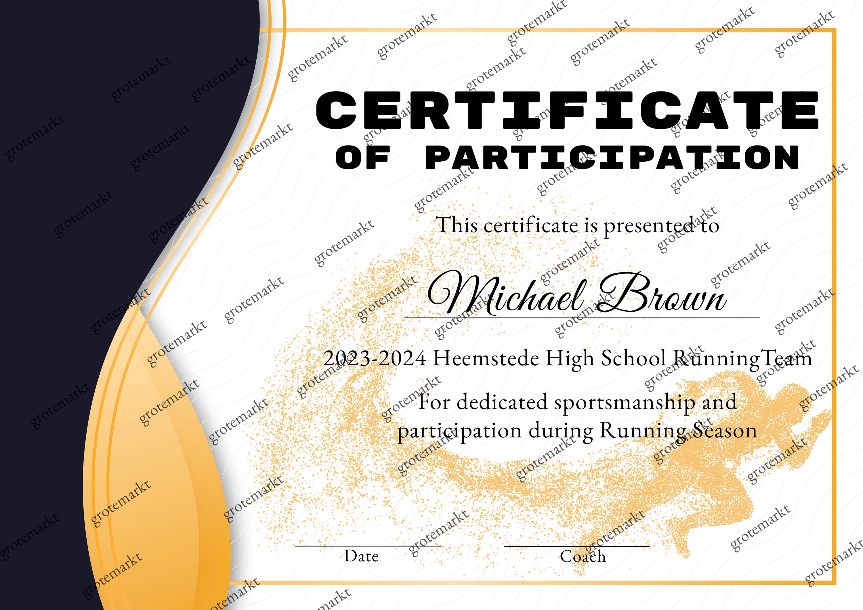 EDITABLE Cross Country Award Certificates, INSTANT DOWNLOAD, Track ...