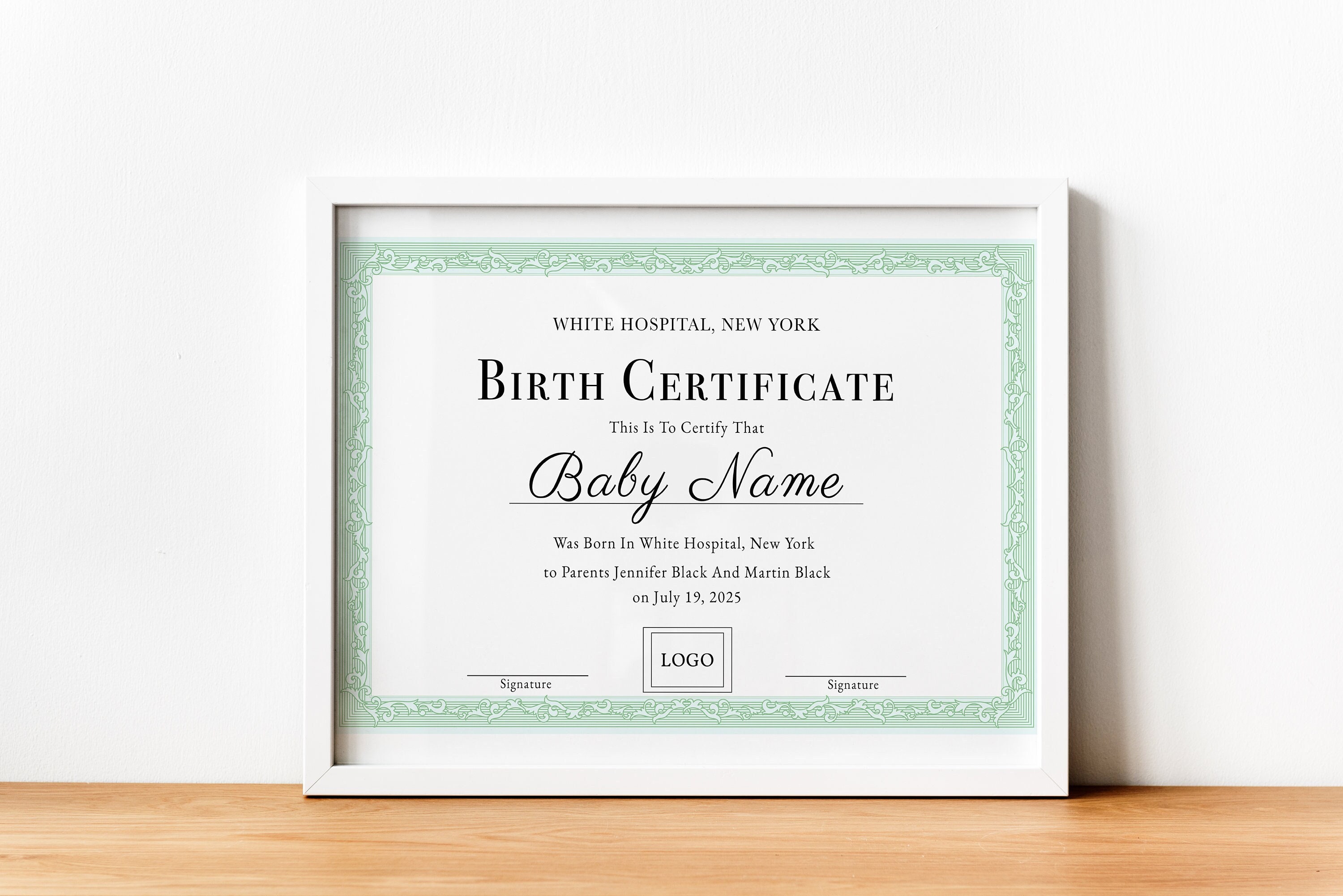 Birth Certificate Template, Printable Certificate of Birth, Maternity ...