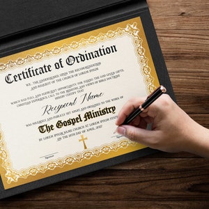 Ordination Certificate Template, Gospel Ministry Certificate Template ...