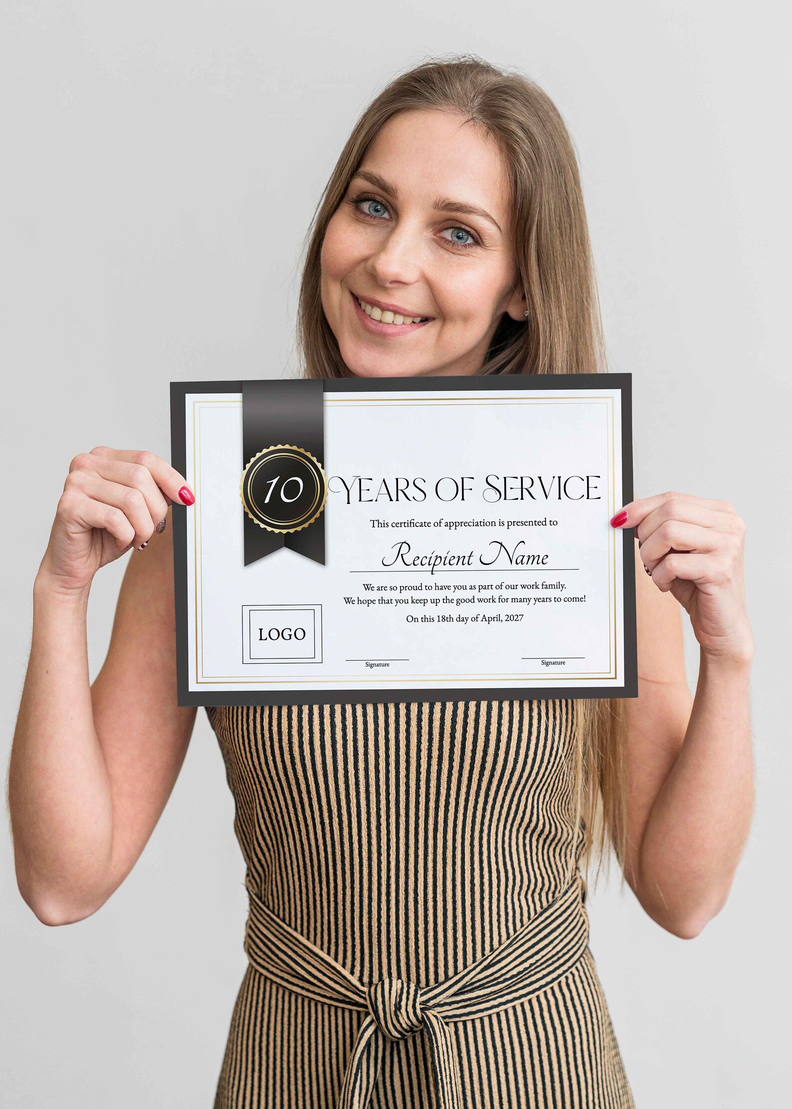 25 Years of Service Anniversary Award Certificate of Appreciation ...