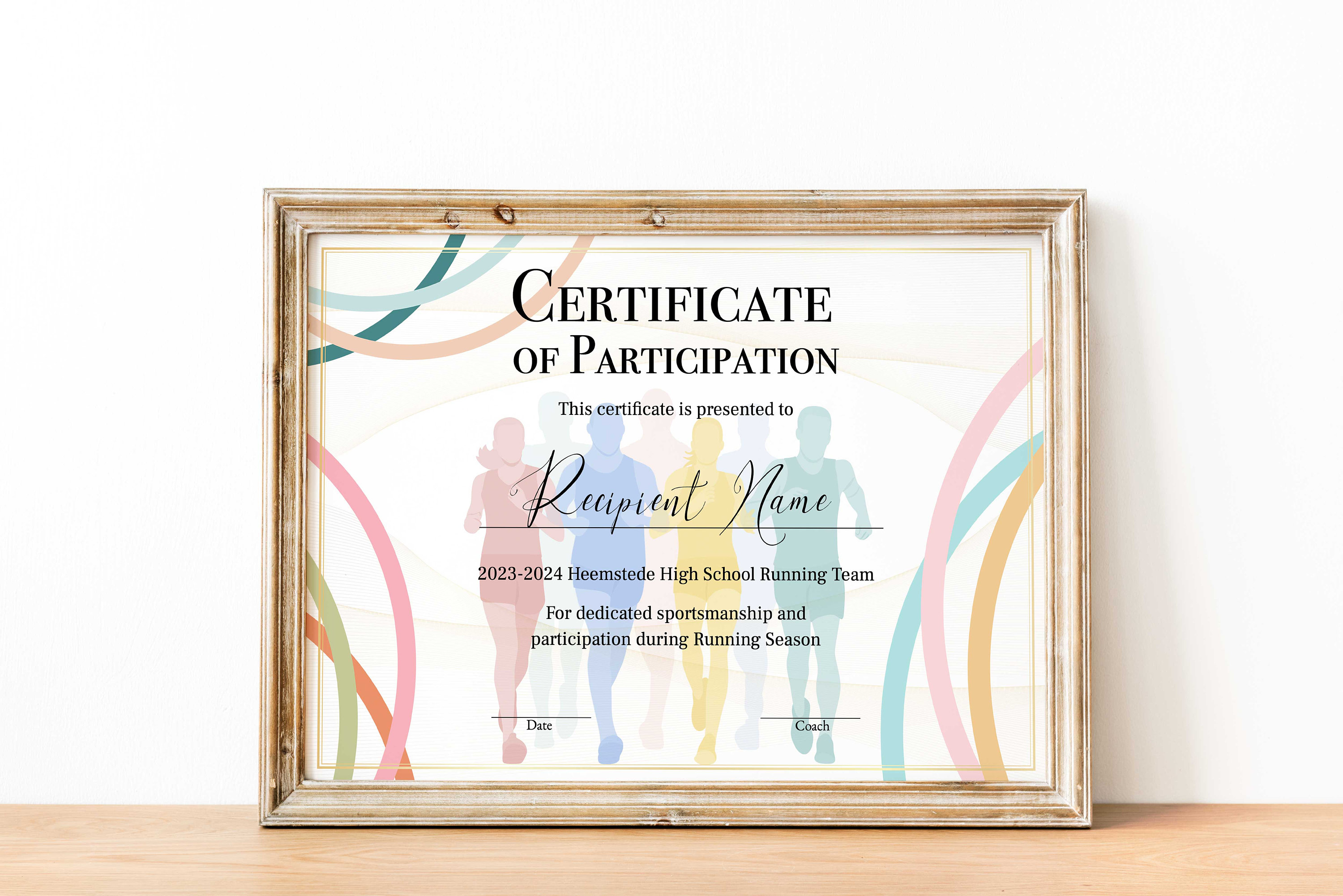 Editable Running Certificate Award Template, Sports Certificate ...