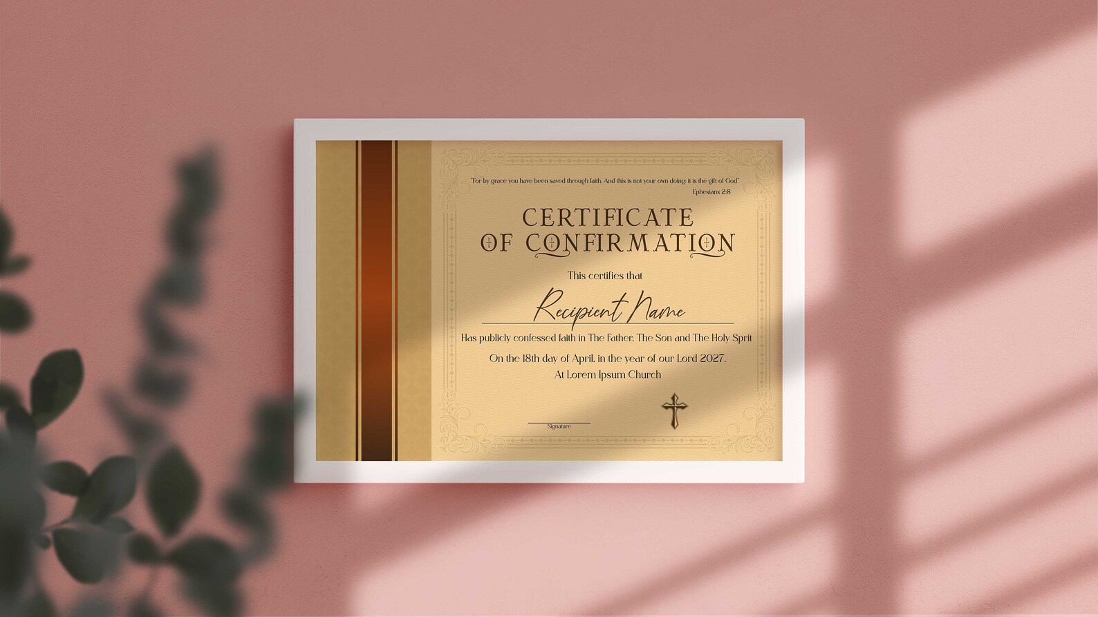 Editable Confirmation Certificate Template, Printable Certificate of ...