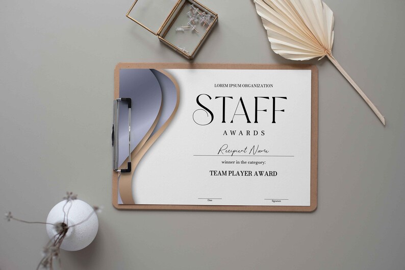 Best Staff Awards, Funniest Staff Member, Team Player Award EDITABLE ...
