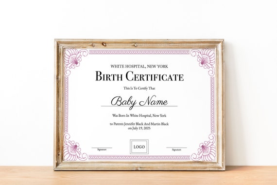 Birth Certificate Border Spirit Border Laser & Inkjet Letterhead,