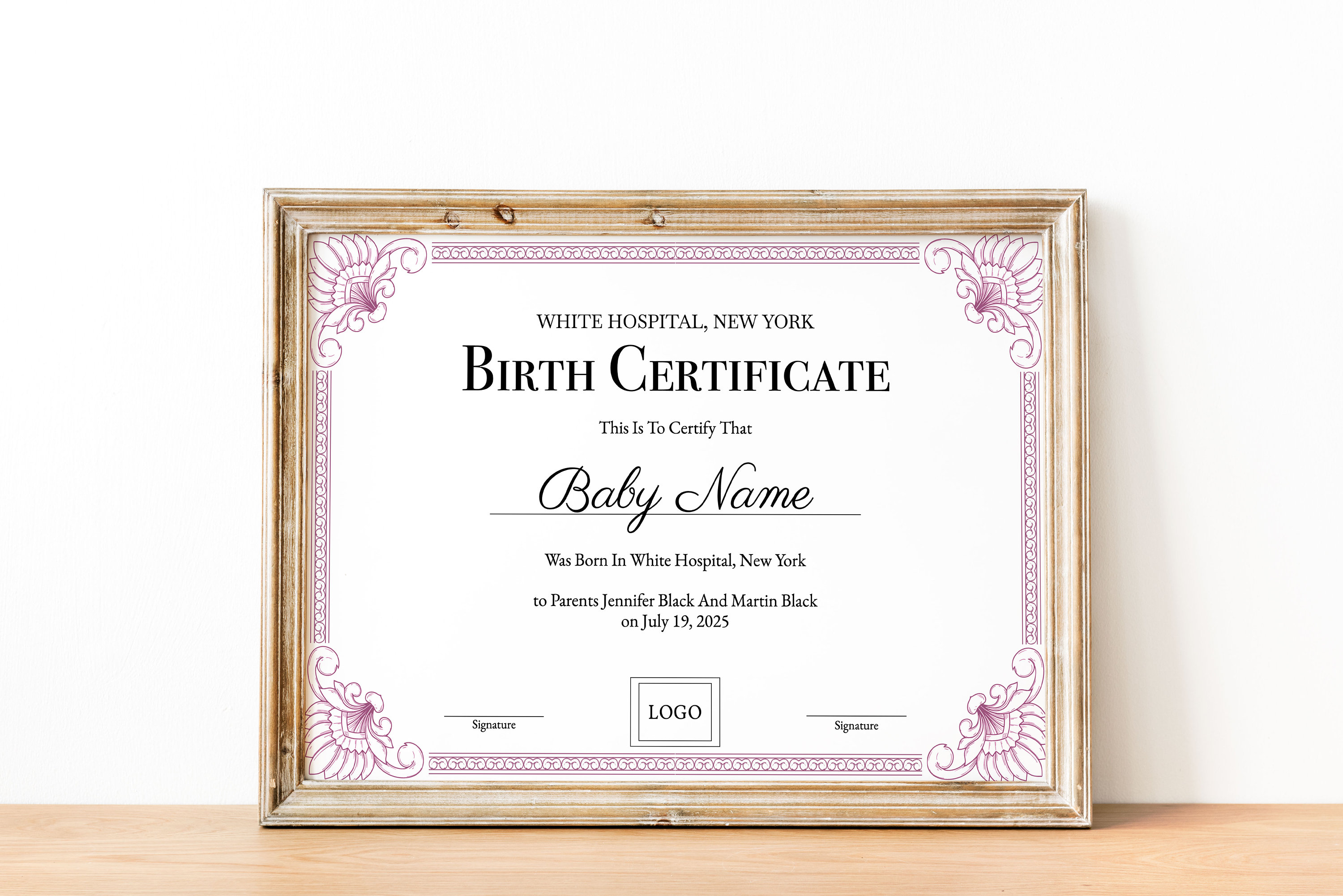 Egg Baby Project Birth Certificate