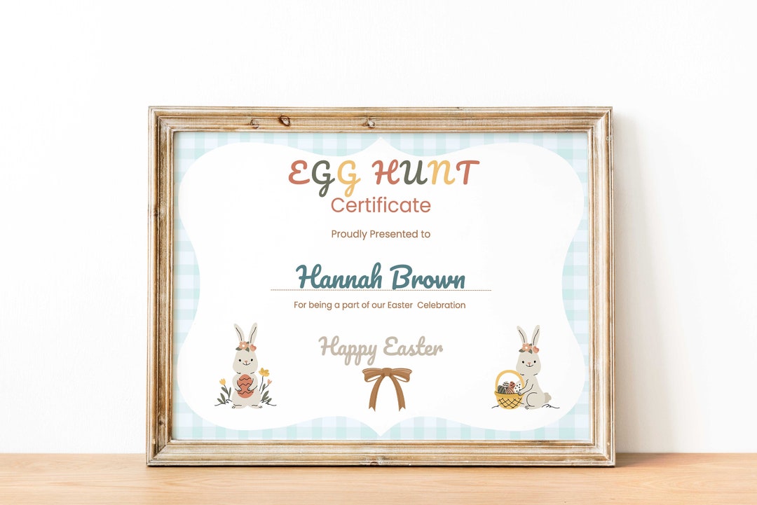 Printable Official Easter Bunny Certificate, From the Desk of the ...