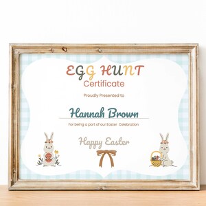 Printable Official Easter Bunny Certificate, From the Desk of the ...