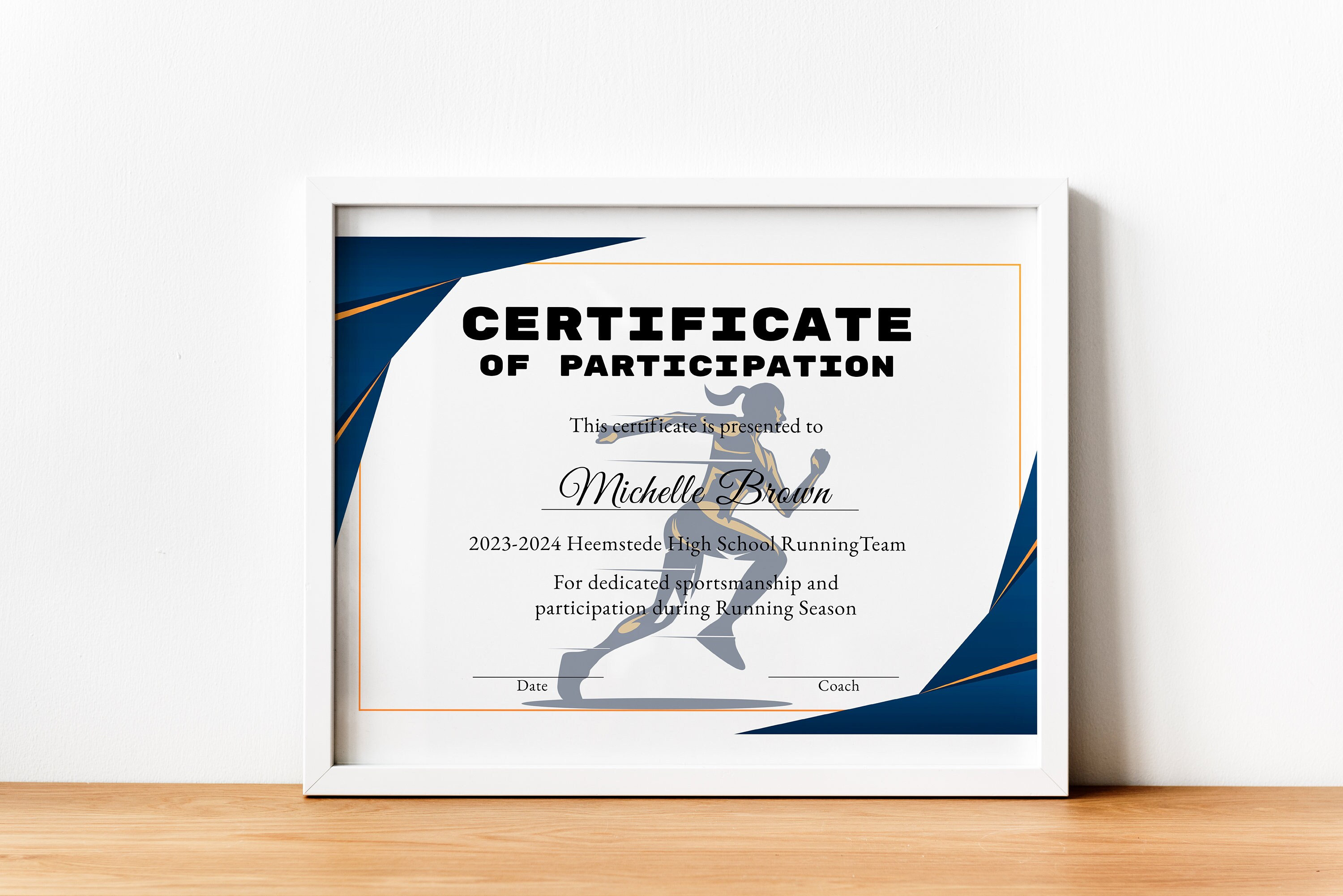 Editable Cross Country Certificate, Running Certificate, Track and ...