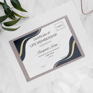Editable Life Membership Certificate Template, Printable Elegant ...