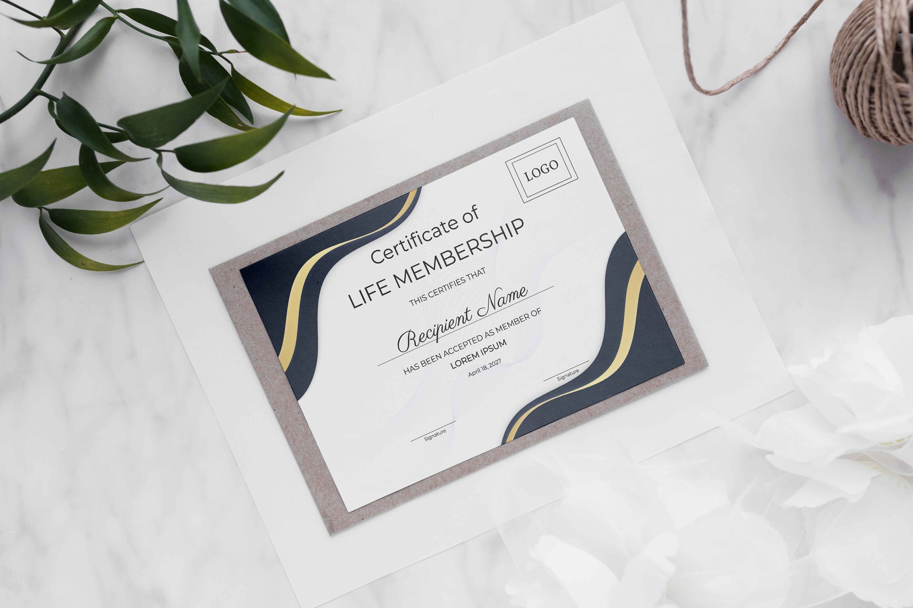 Editable Life Membership Certificate Template, Printable Elegant ...