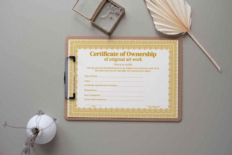 Certificate of Ownership, Transfer of Title, Fractional Ownership ...