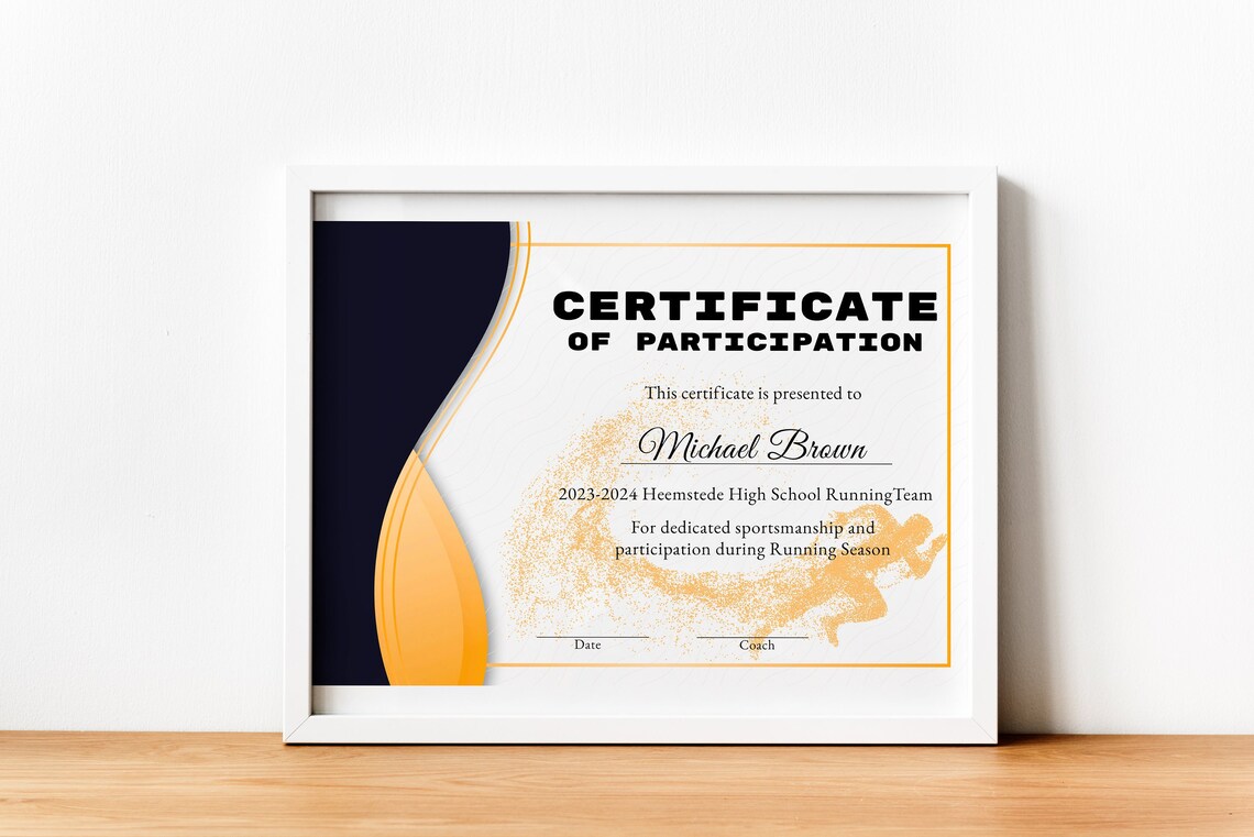 EDITABLE Cross Country Award Certificates, INSTANT DOWNLOAD, Track ...