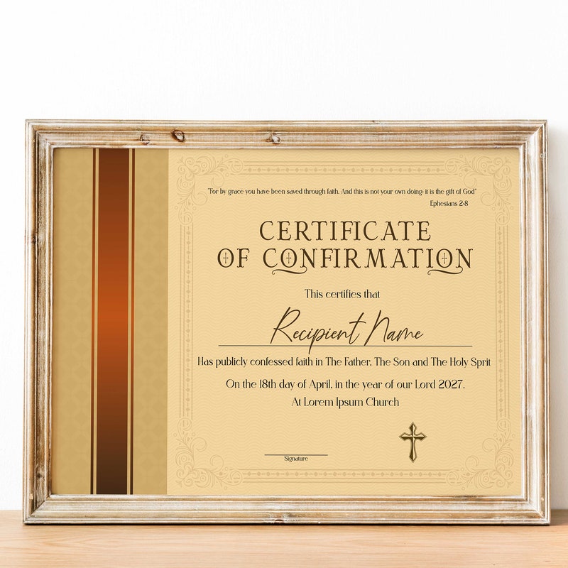 Catholic Confirmation Certificate Pdf Printable - Etsy