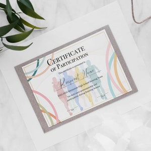 Editable Running Certificate Award Template, Sports Certificate ...