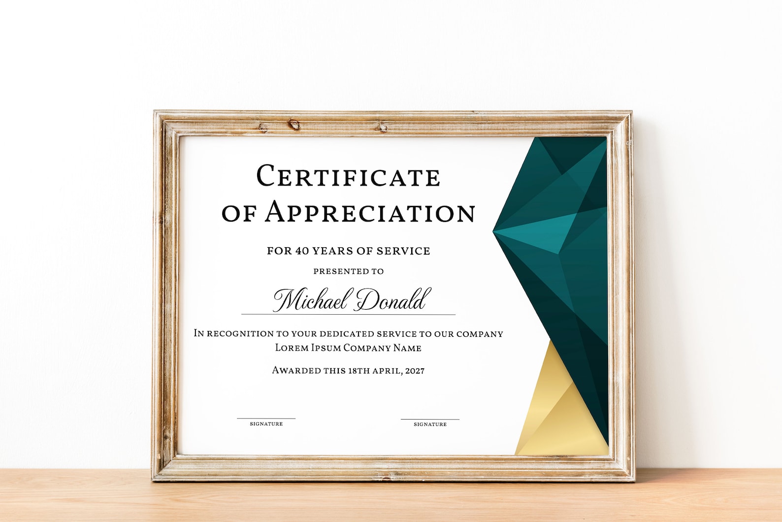 Editable Certificate Years of Service, Years of Service Certificate ...