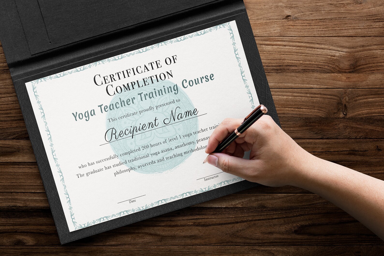 Yoga Certificate, Certificate of Completion, Participation, Recognition ...
