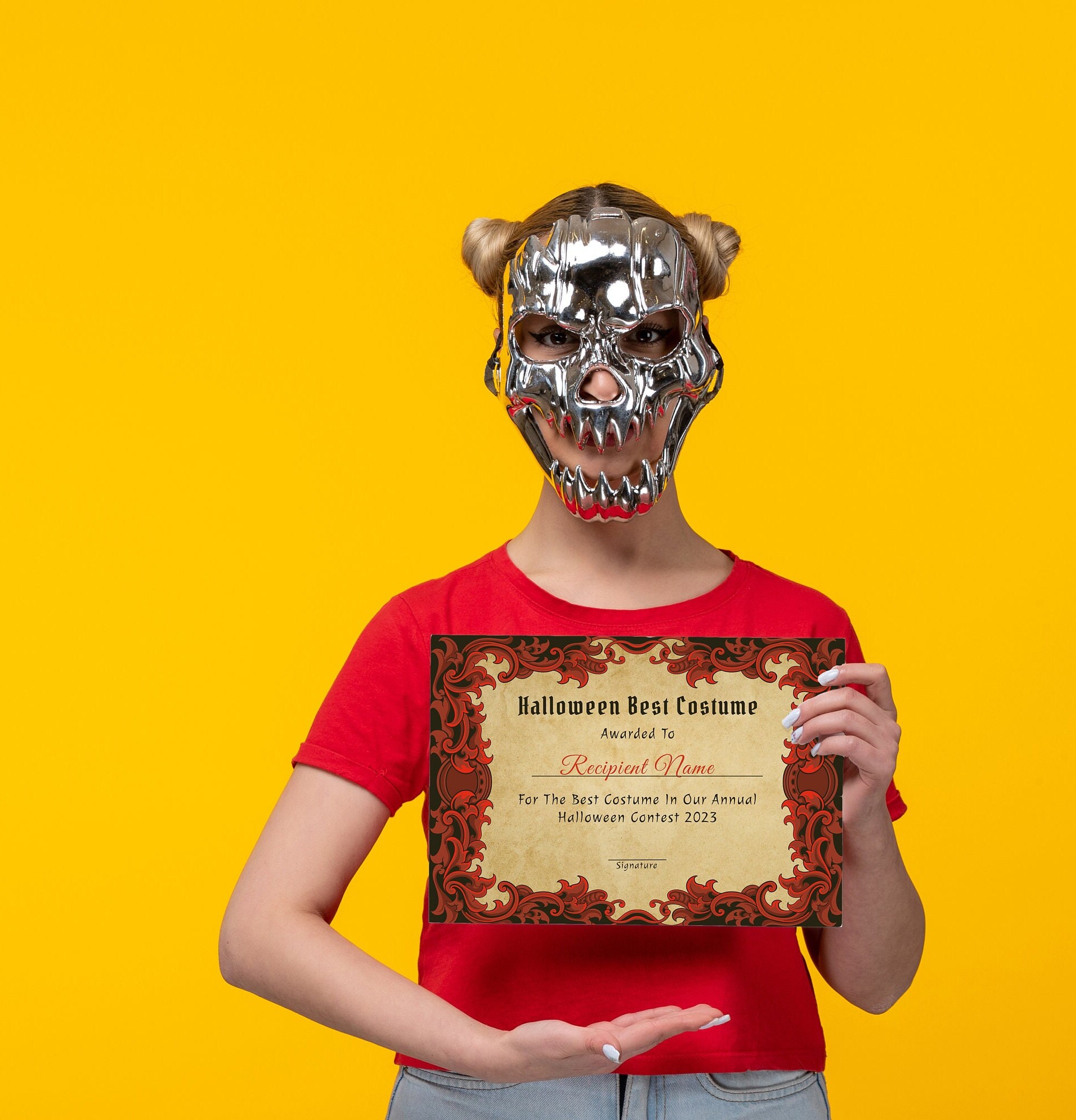 Editable Gothic Halloween Best Costume Certificate Template, Printable ...