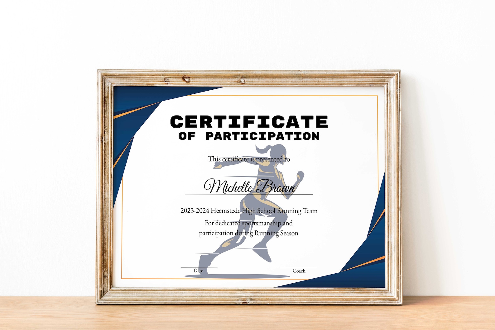 Editable Cross Country Certificate, Running Certificate, Track and ...