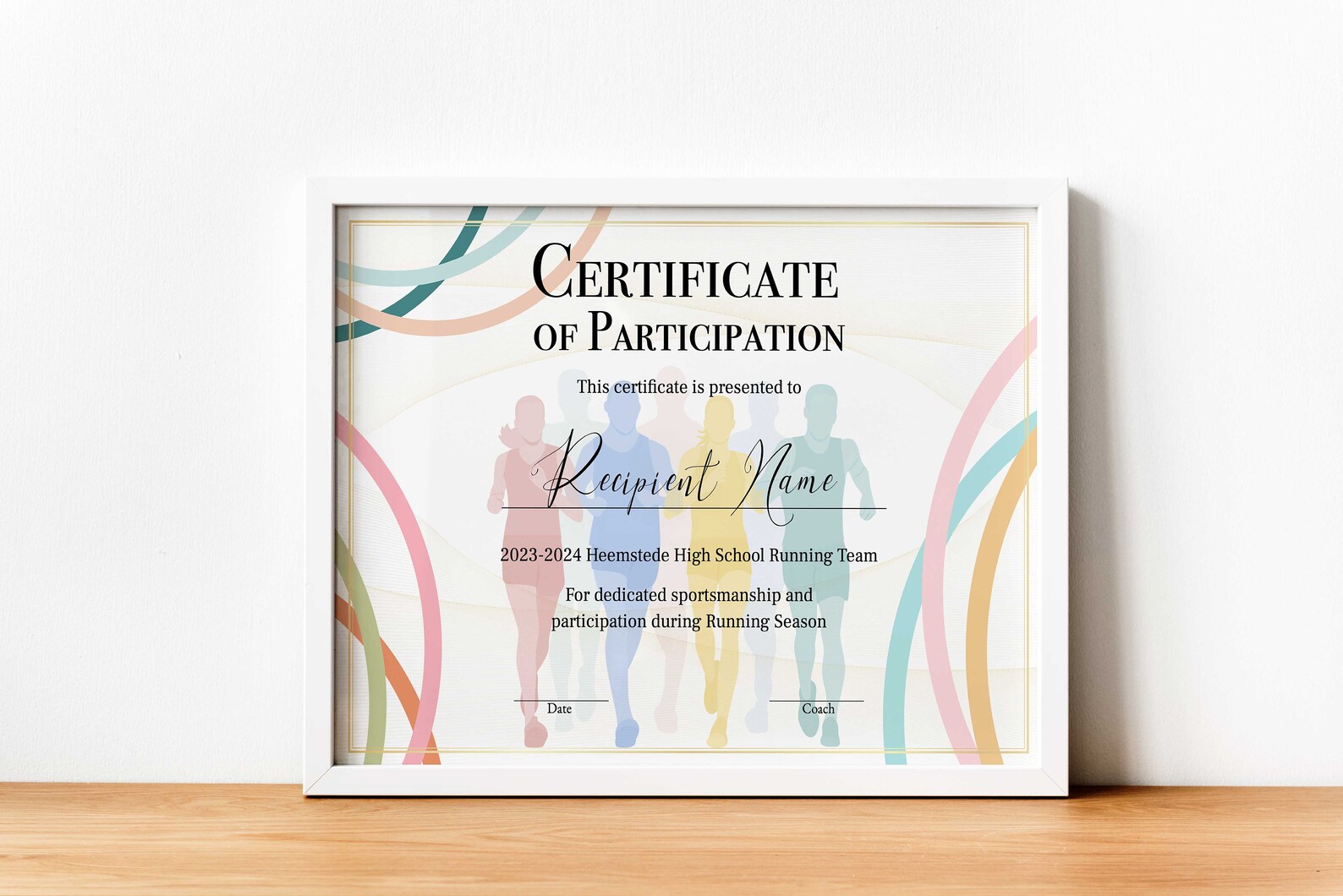Editable Running Certificate Award Template, Sports Certificate ...
