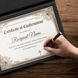 Editable Confirmation Certificate Template, Printable Certificate of ...