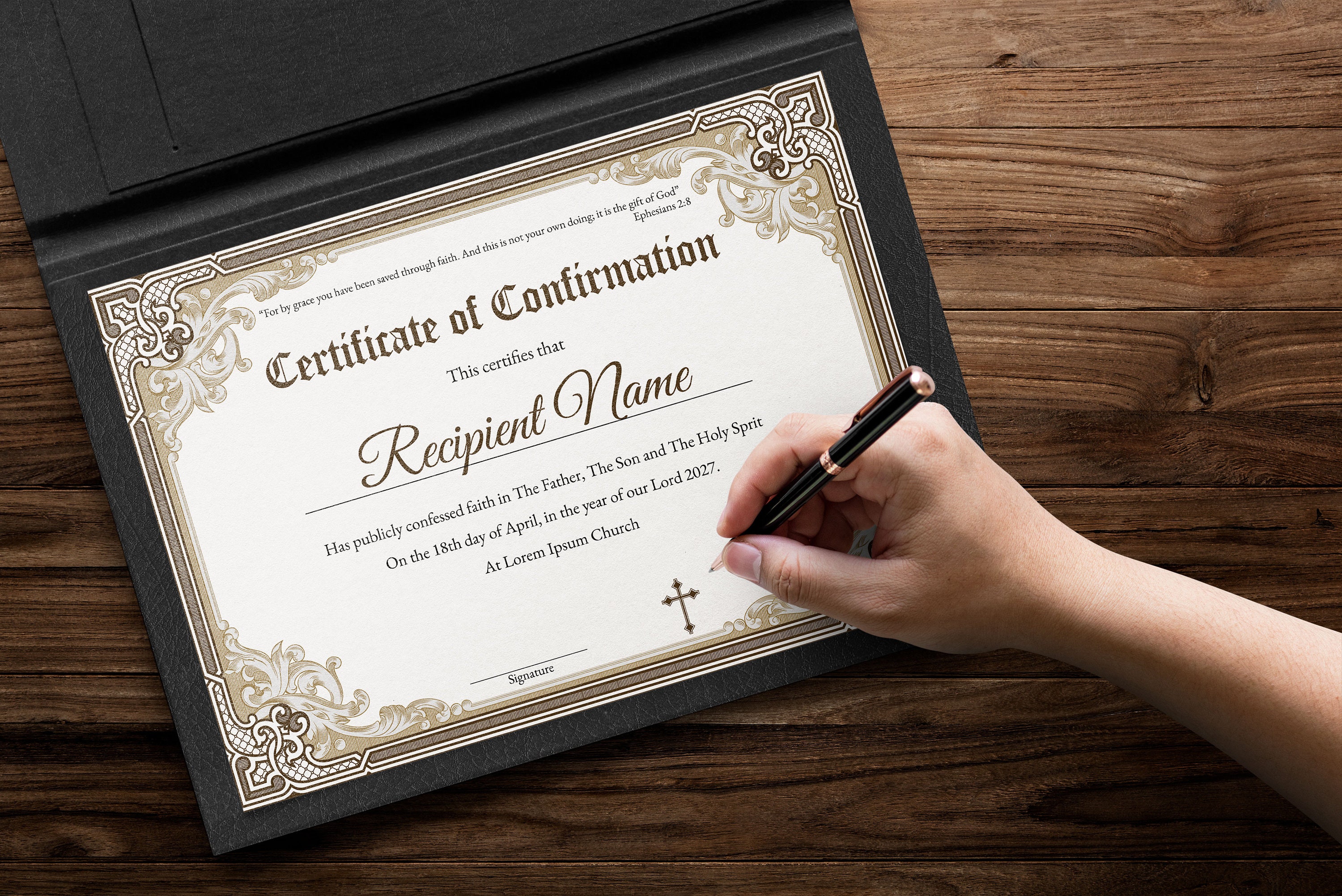 Editable Confirmation Certificate Template, Printable Certificate of ...