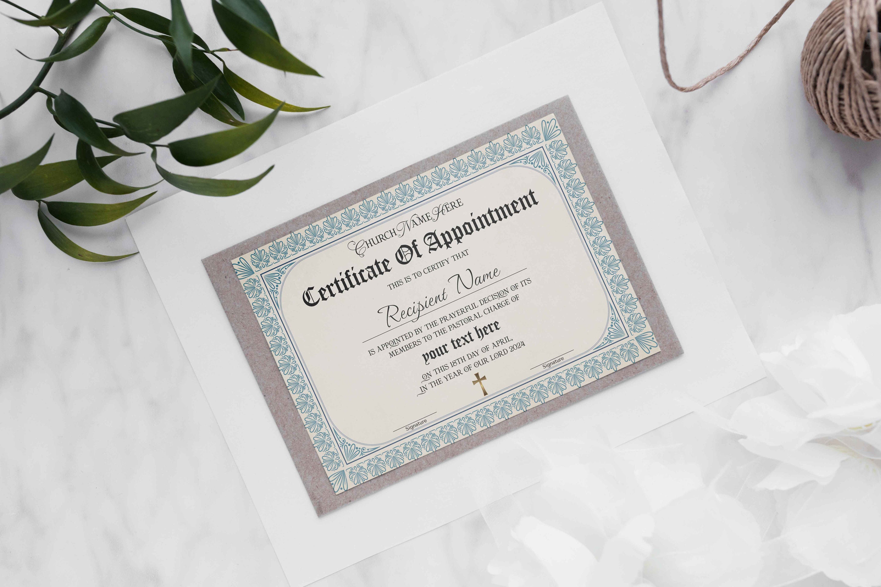 Editable Appointment Certificate Template, Printable Bishop Pastor ...