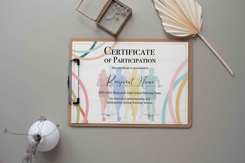 Editable Running Certificate Award Template, Sports Certificate ...
