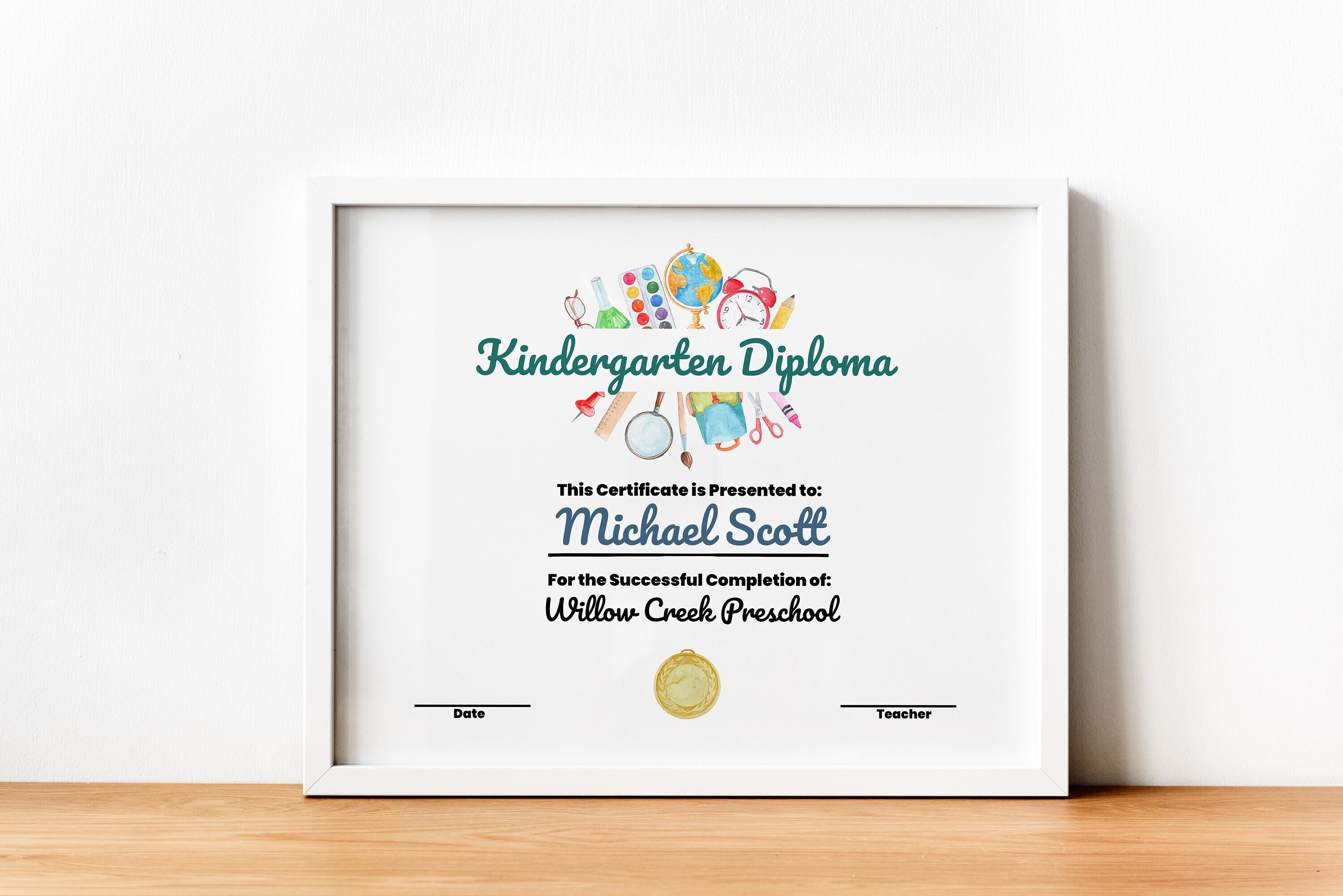 Editable Kindergarten Diploma, Kindergarten Graduation Diploma ...