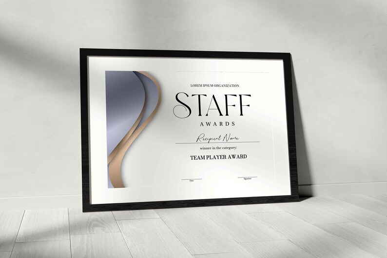 Best Staff Awards, Funniest Staff Member, Team Player Award EDITABLE ...