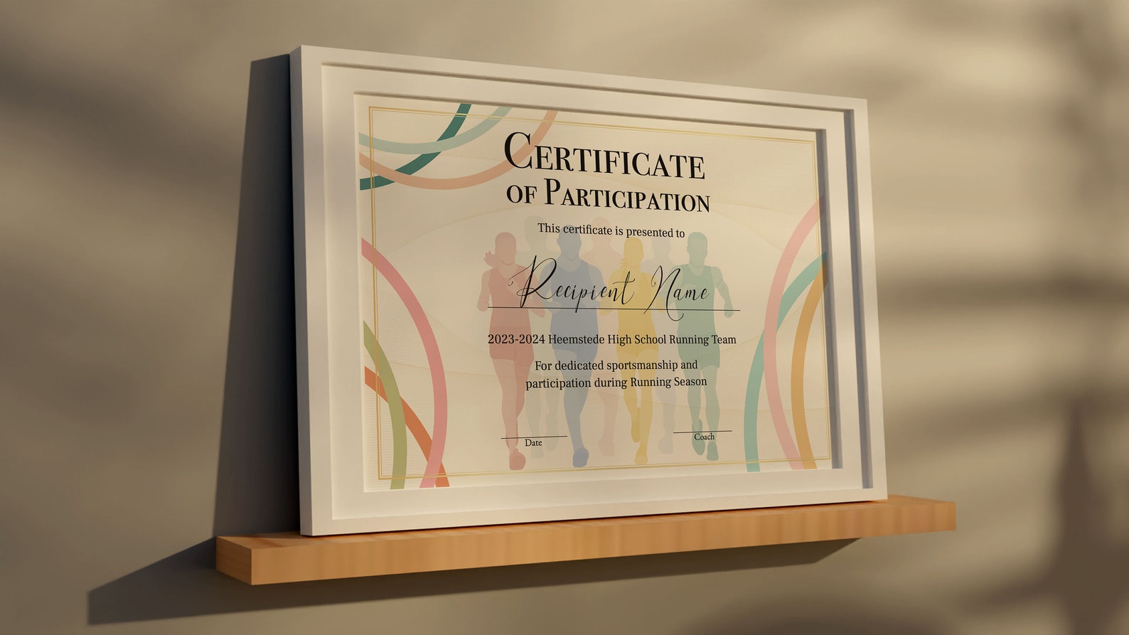 Editable Running Certificate Award Template, Sports Certificate ...
