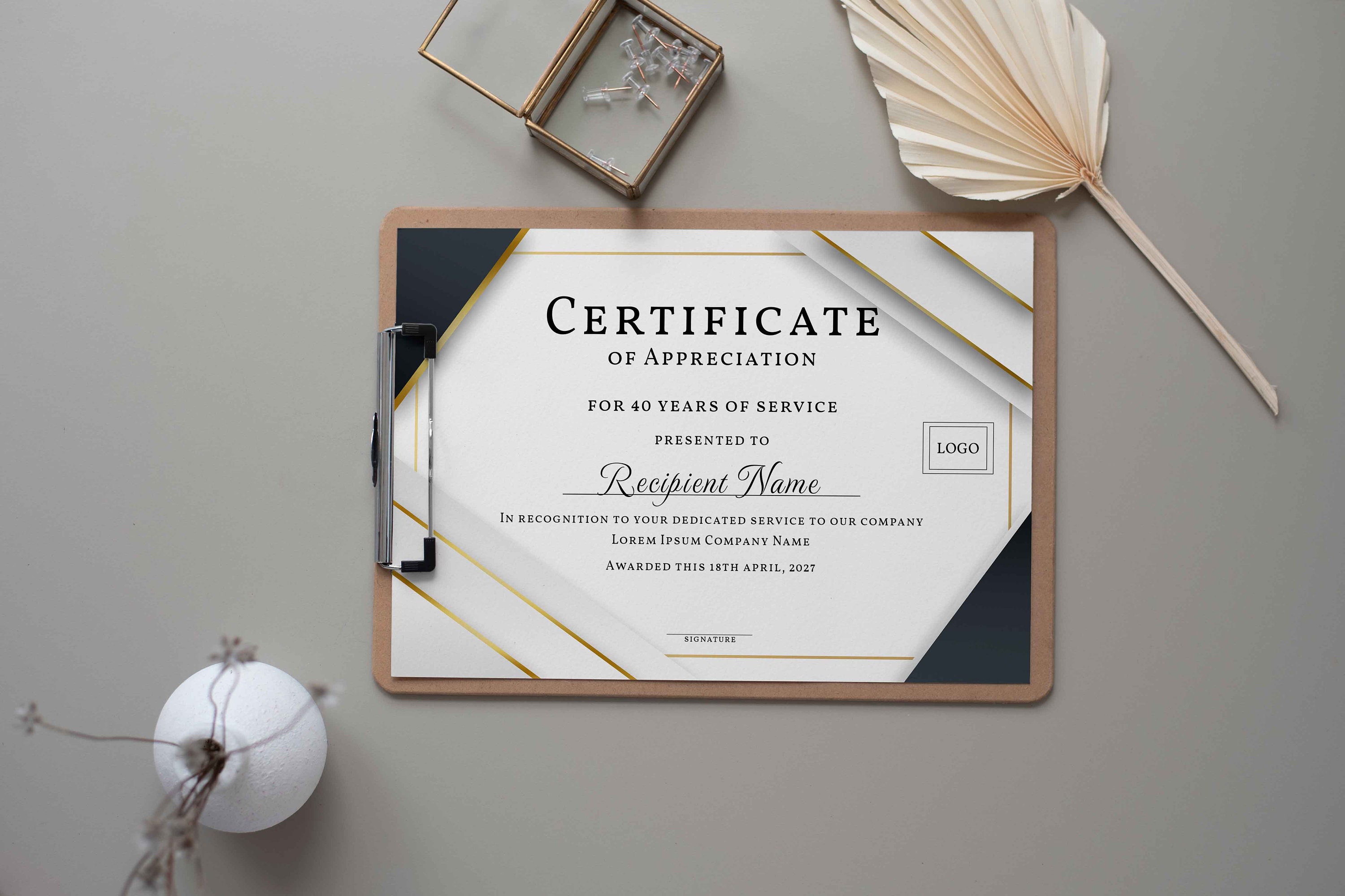 5 Years of Service EDITABLE Certificate of Appreciation Template ...