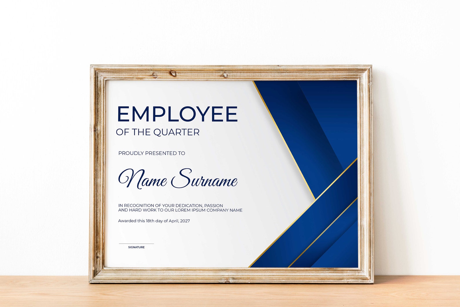 Editable Employee of the Quarter Certificate Template, Minimalist ...