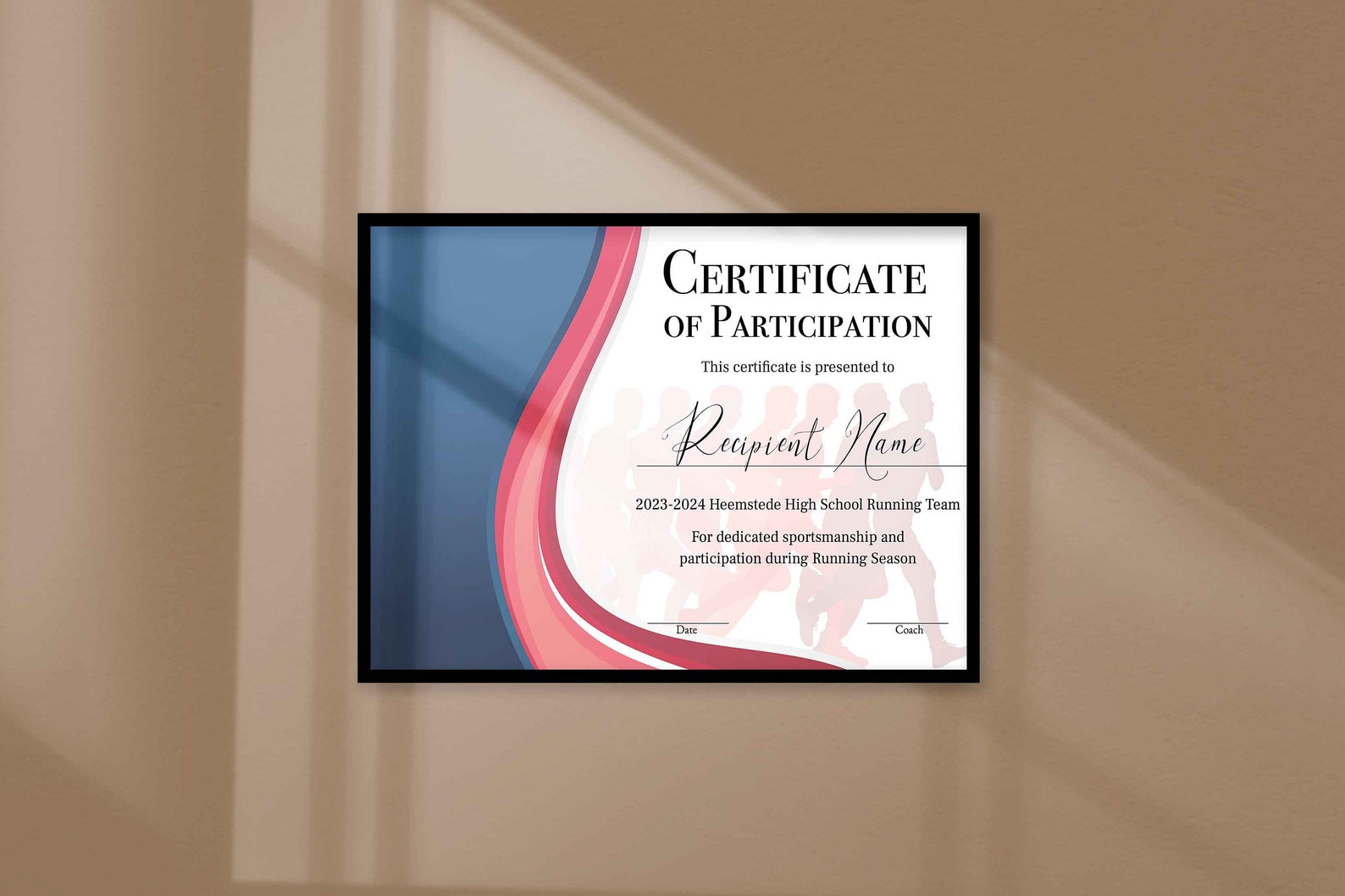 Editable Running Certificate Award Template, Sports Certificate ...