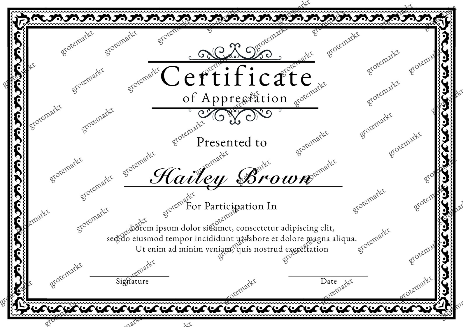 Editable Certificate of Appreciation, Printable Appreciation ...