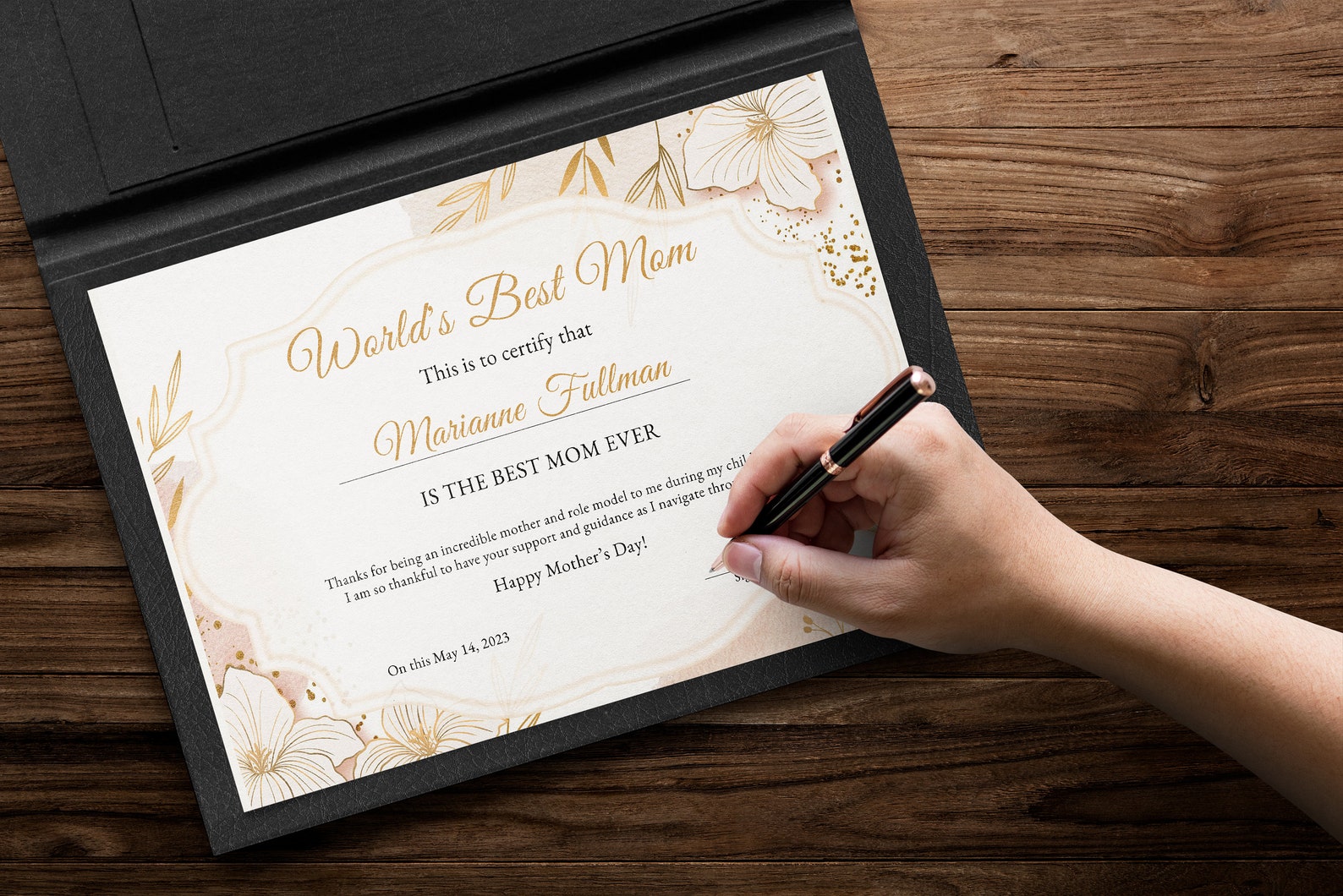 Editable Best Mom Certificate Template, Mother's Day Certificate Best ...