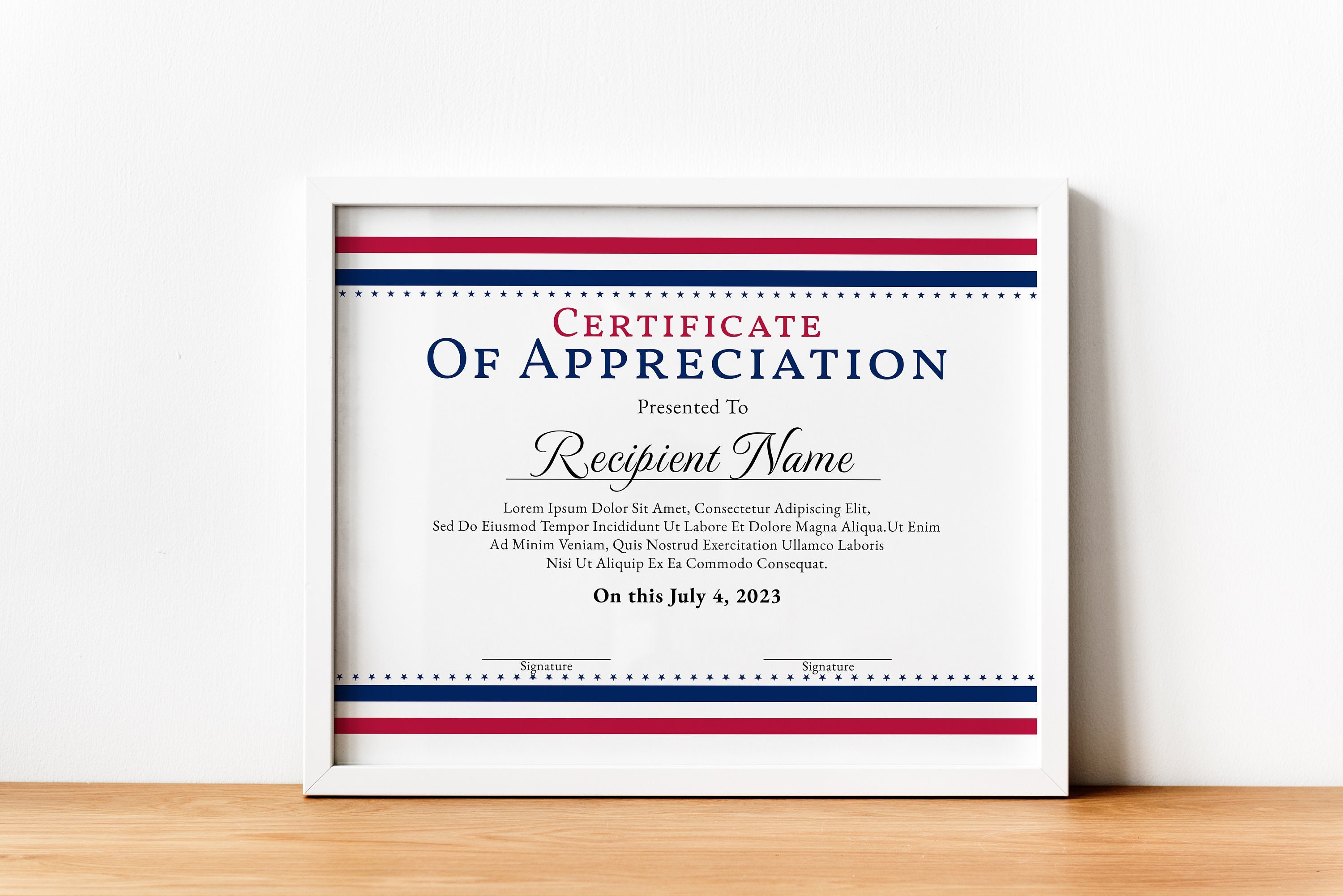 Editable American Certificate, Printable Certificate Template American ...