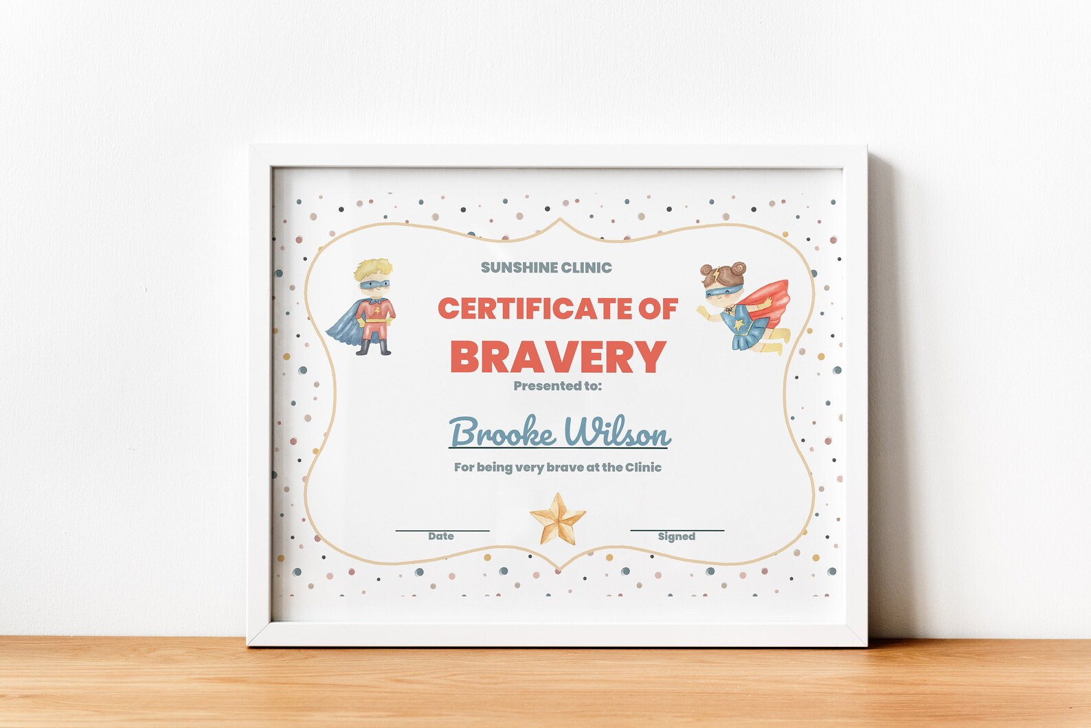 Printable Certificate of Bravery, Kids Certificate Template for Kids ...
