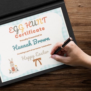 Printable Official Easter Bunny Certificate, From the Desk of the ...